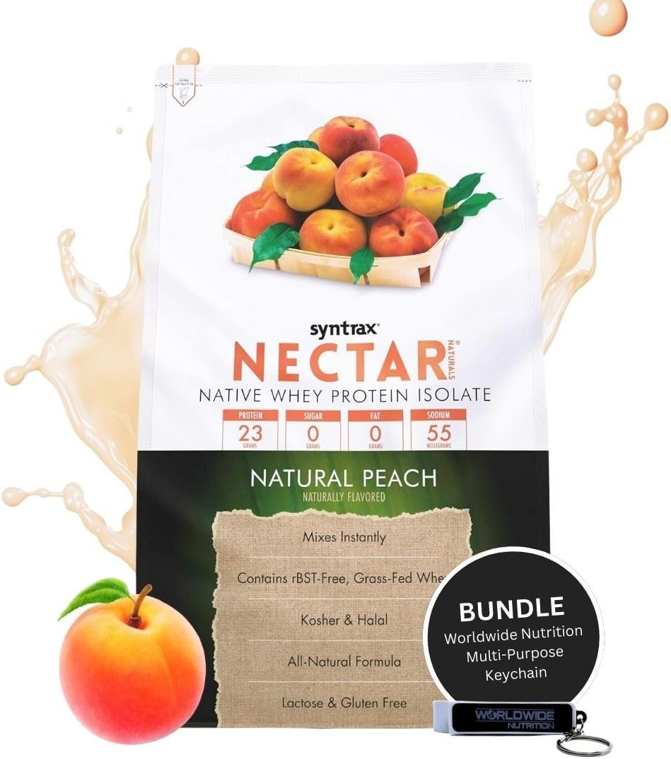 Natural Peach Syntrax Nectar Native Whey Protein Isolate (2lb Bag) Nat