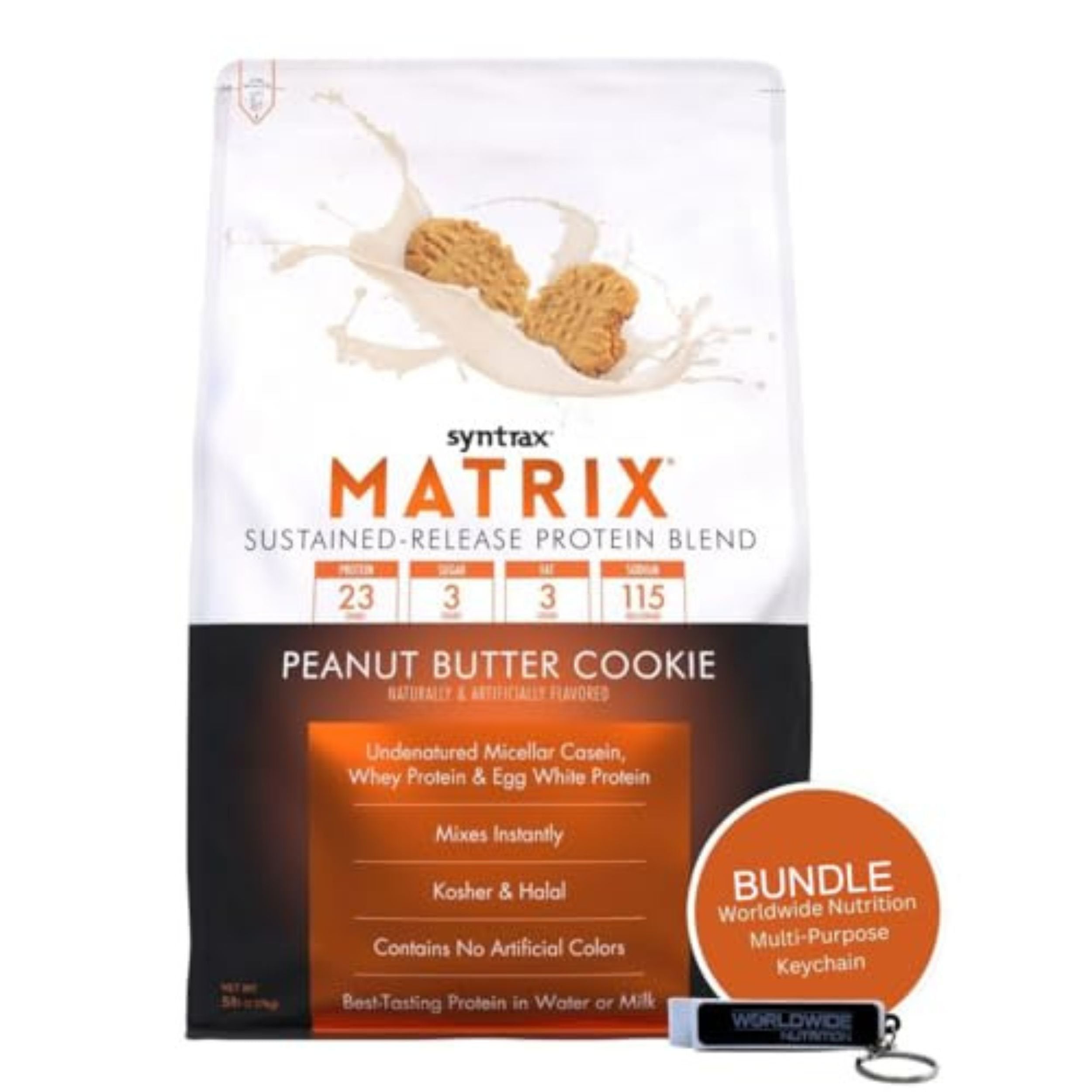 Syntrax Bundle, 2 Items Matrix Protein Powder 5.0 Sustained-Release Wh